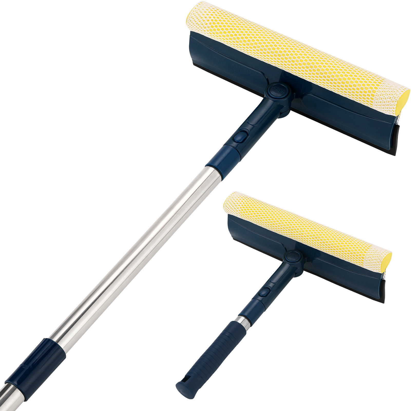 Aliose Multi-use Window Squeegee With 56" Long Handle, 2 In 1 Window ...