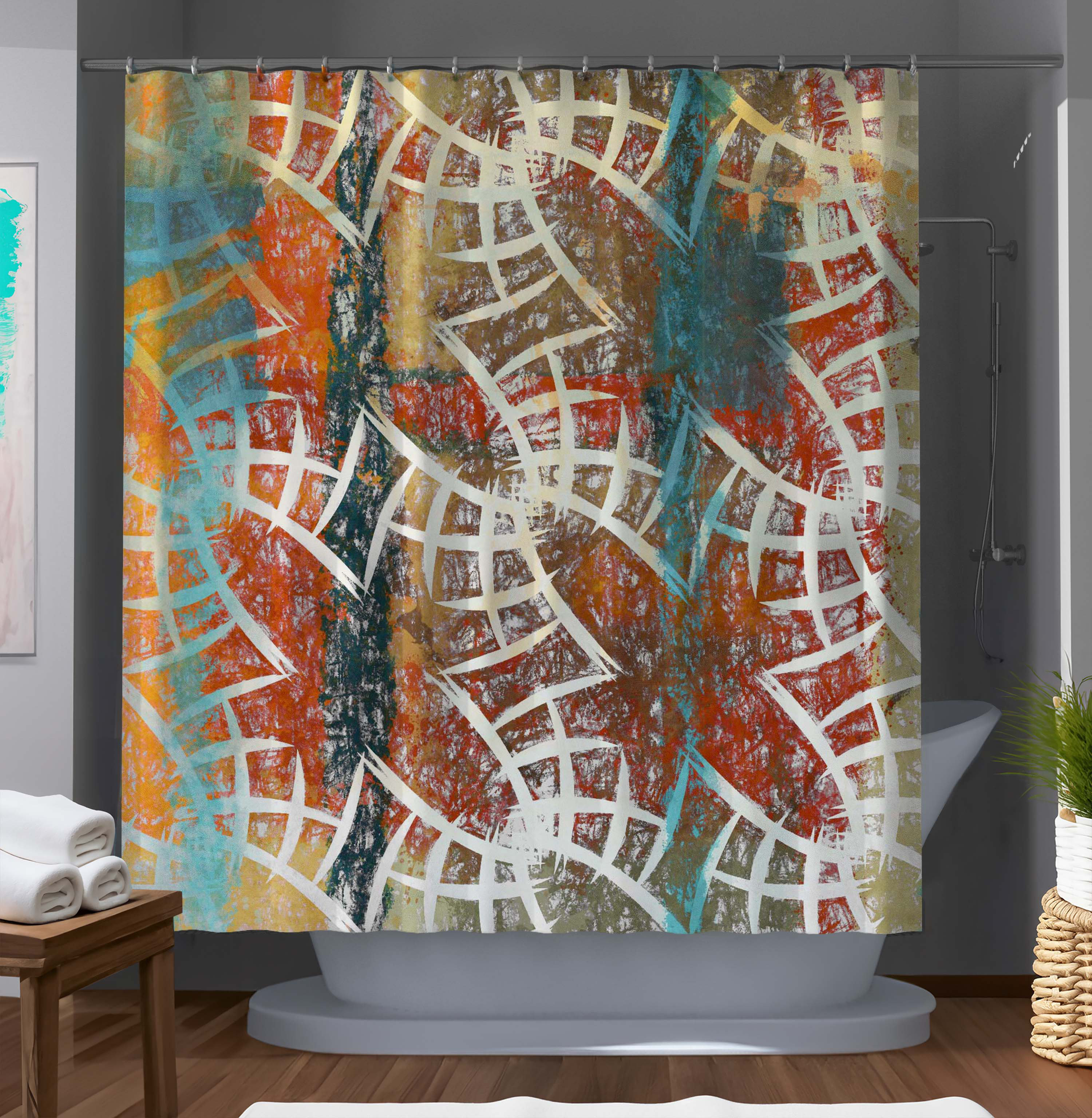 East Urban Home Coy Enormous Designer Shower Curtain - Wayfair Canada