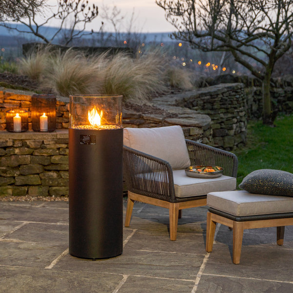 Latitude Run Himanshu Iron Propane Gas Fire Column | Wayfair.co.uk