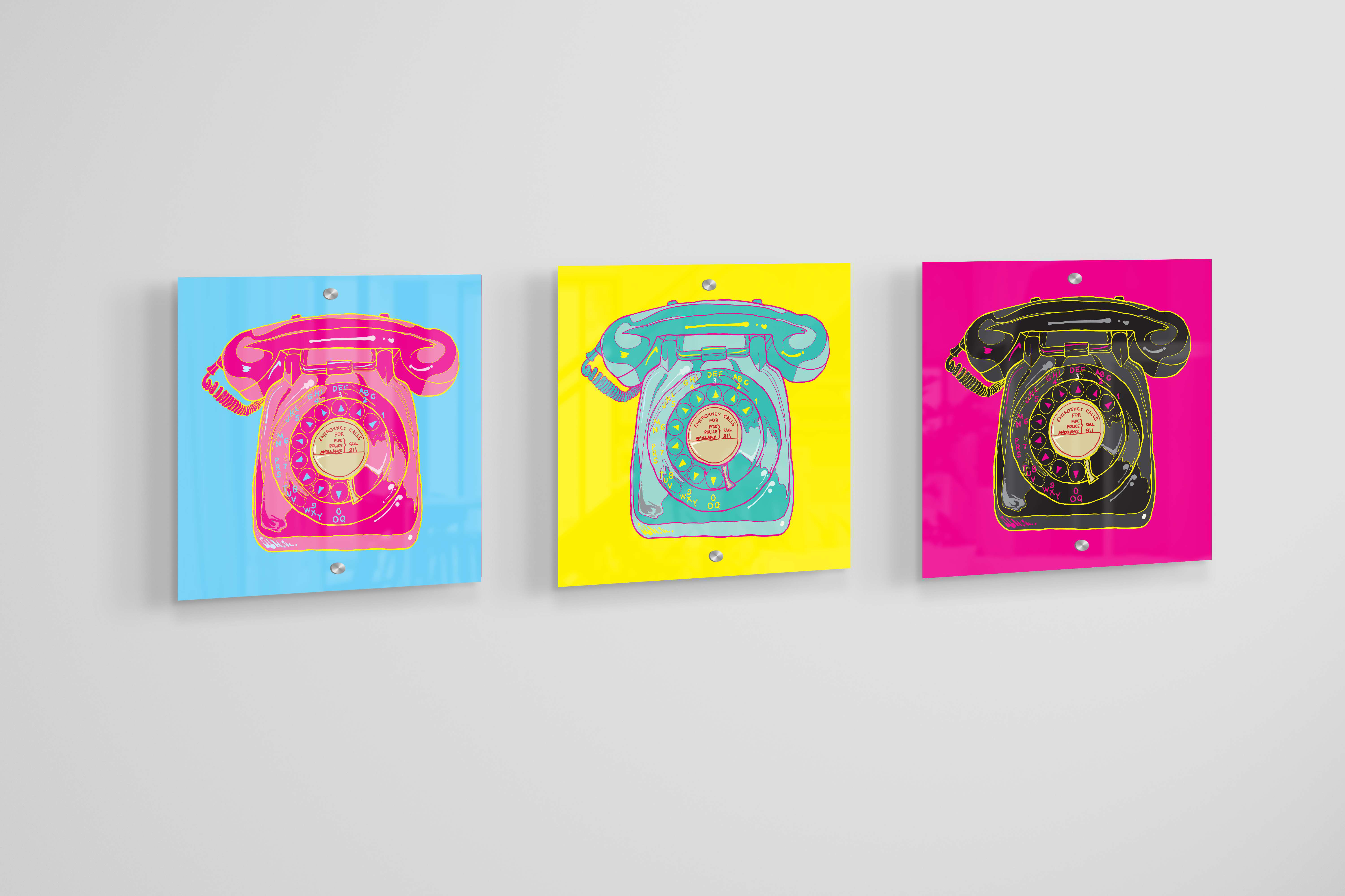 UniQstiQ 3 Piece Phones Wall Décor Set | Wayfair