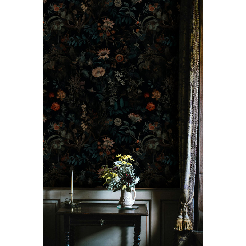 Lark Manor™ Elegant Botanical Floral Wallpaper Bryelle Peel & Stick ...