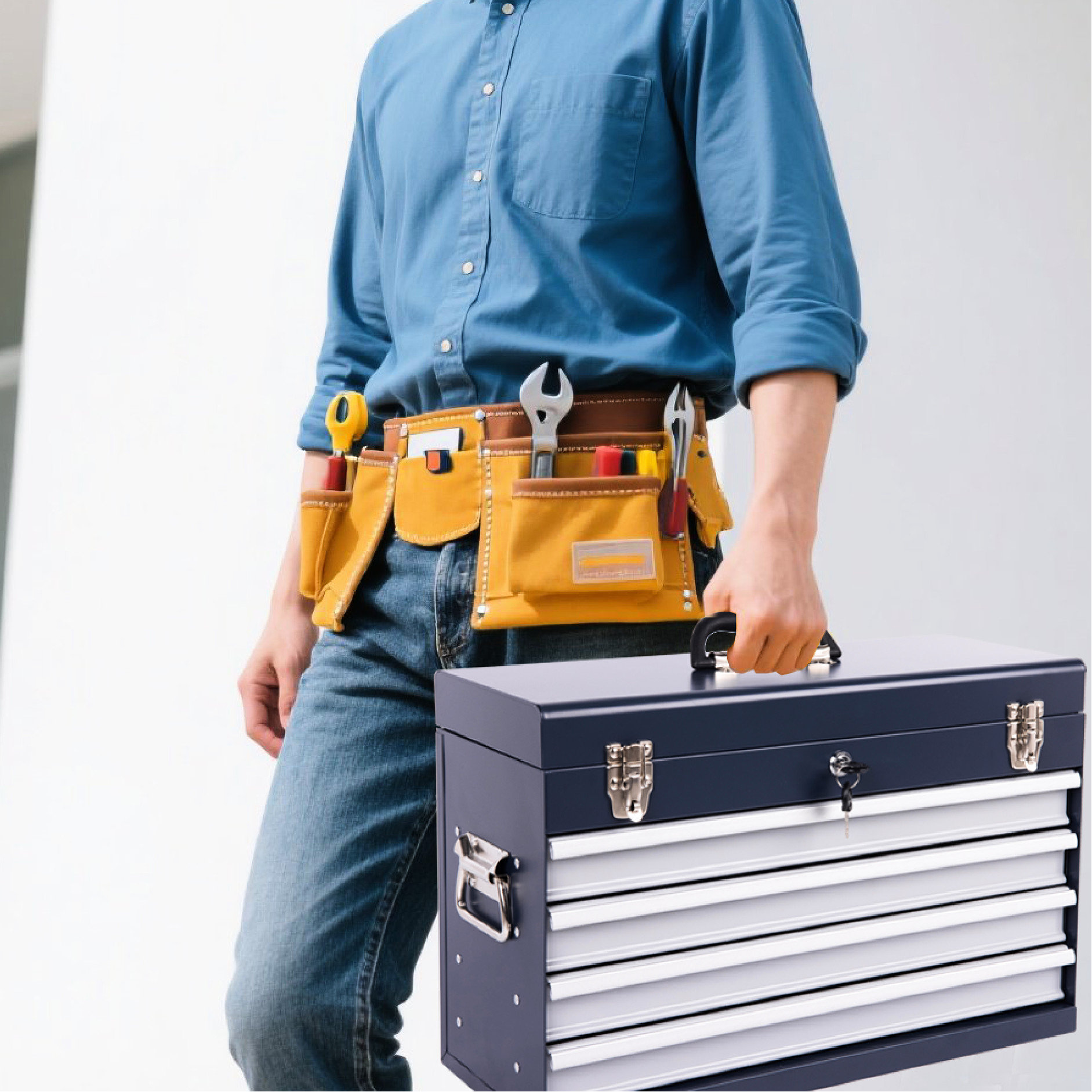 WFX Utility™ Portable 21-Inch Metal Tool Chest With 4 Drawers, Bearing ...