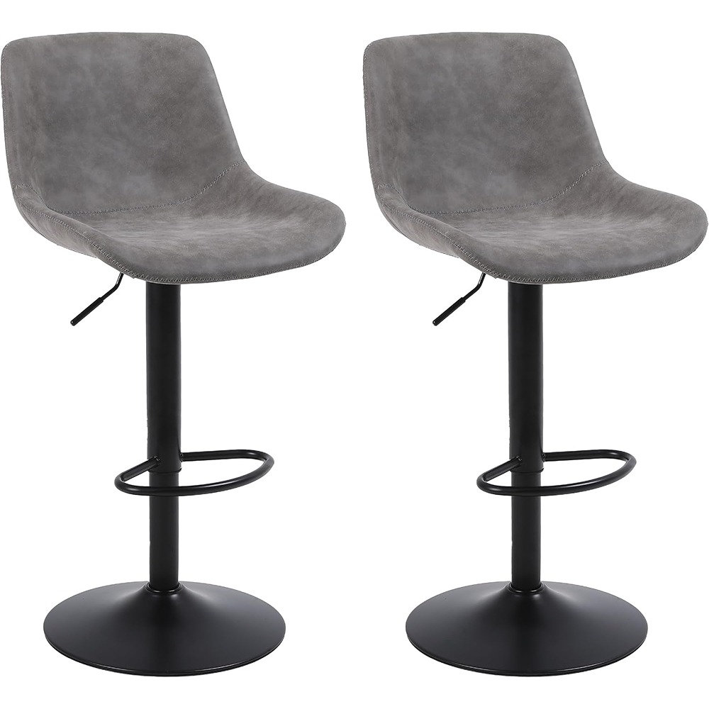 Latitude Run® Bar Stools, Swivel Counter Height Barstools With Back ...