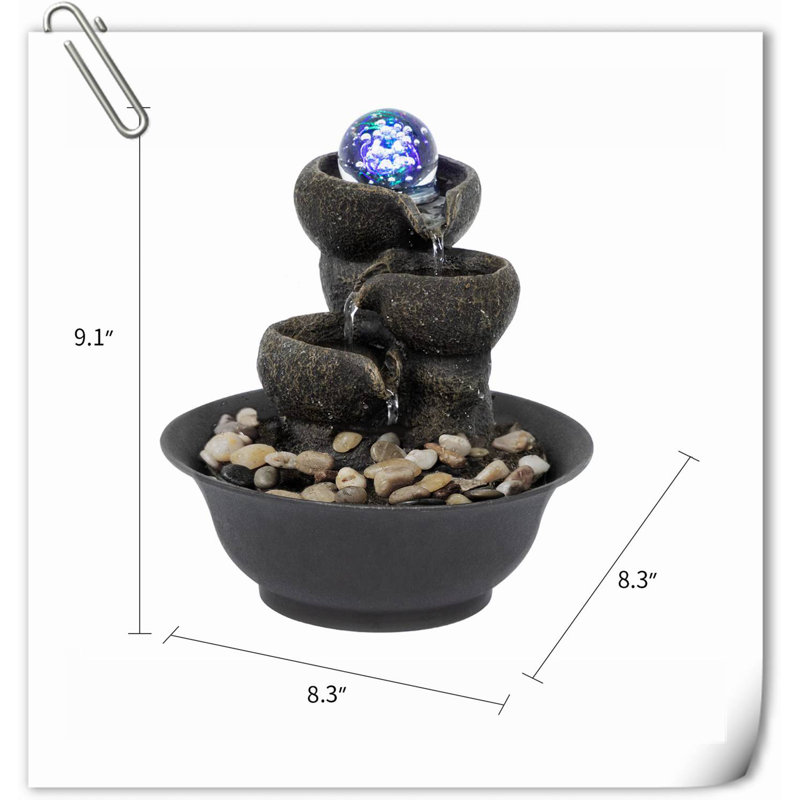 Dakota Fields Tabletop Fountain Small Relaxation Waterfall Fountain ...