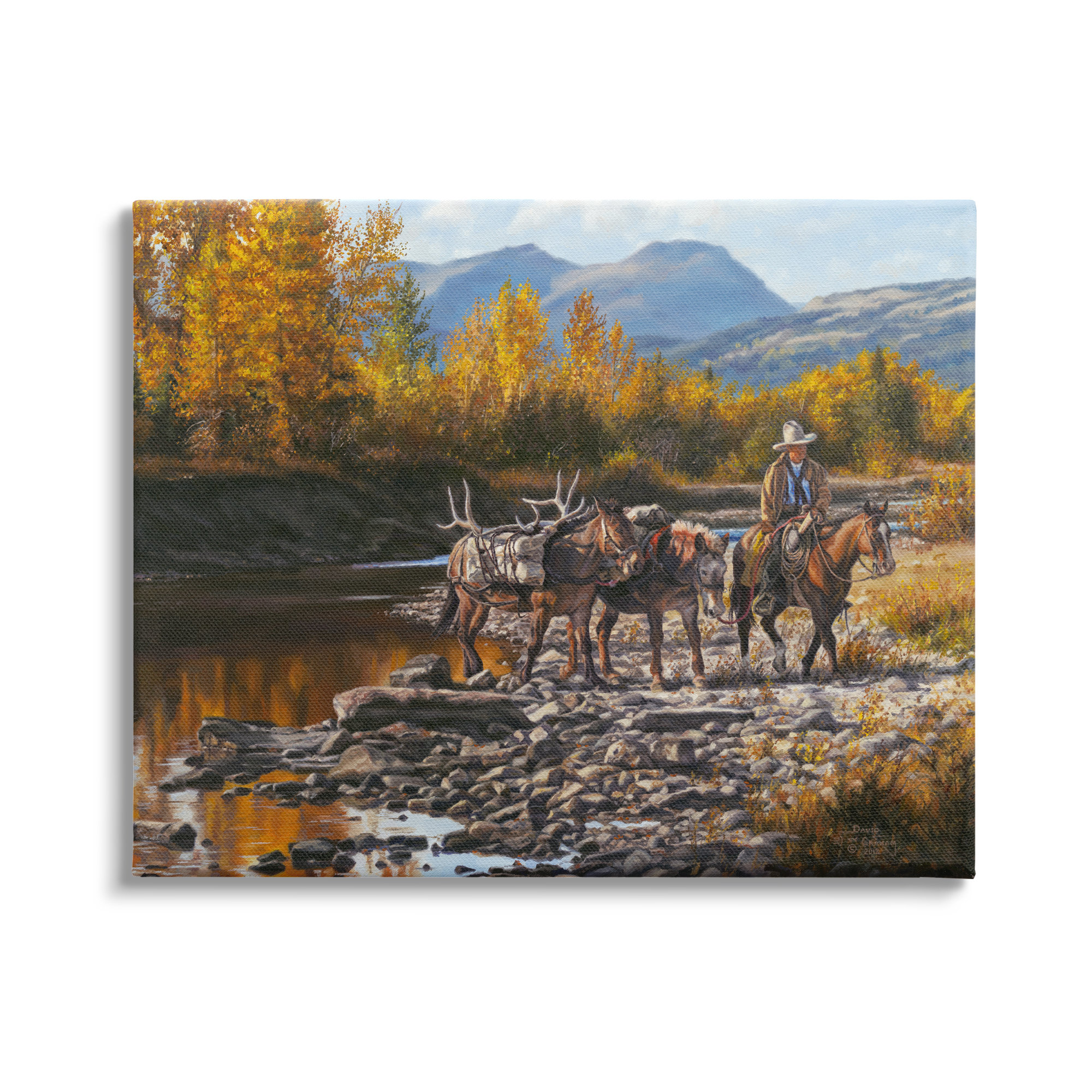 Stupell Industries Aw-168-Canvas Down From High Country Cowboy On ...