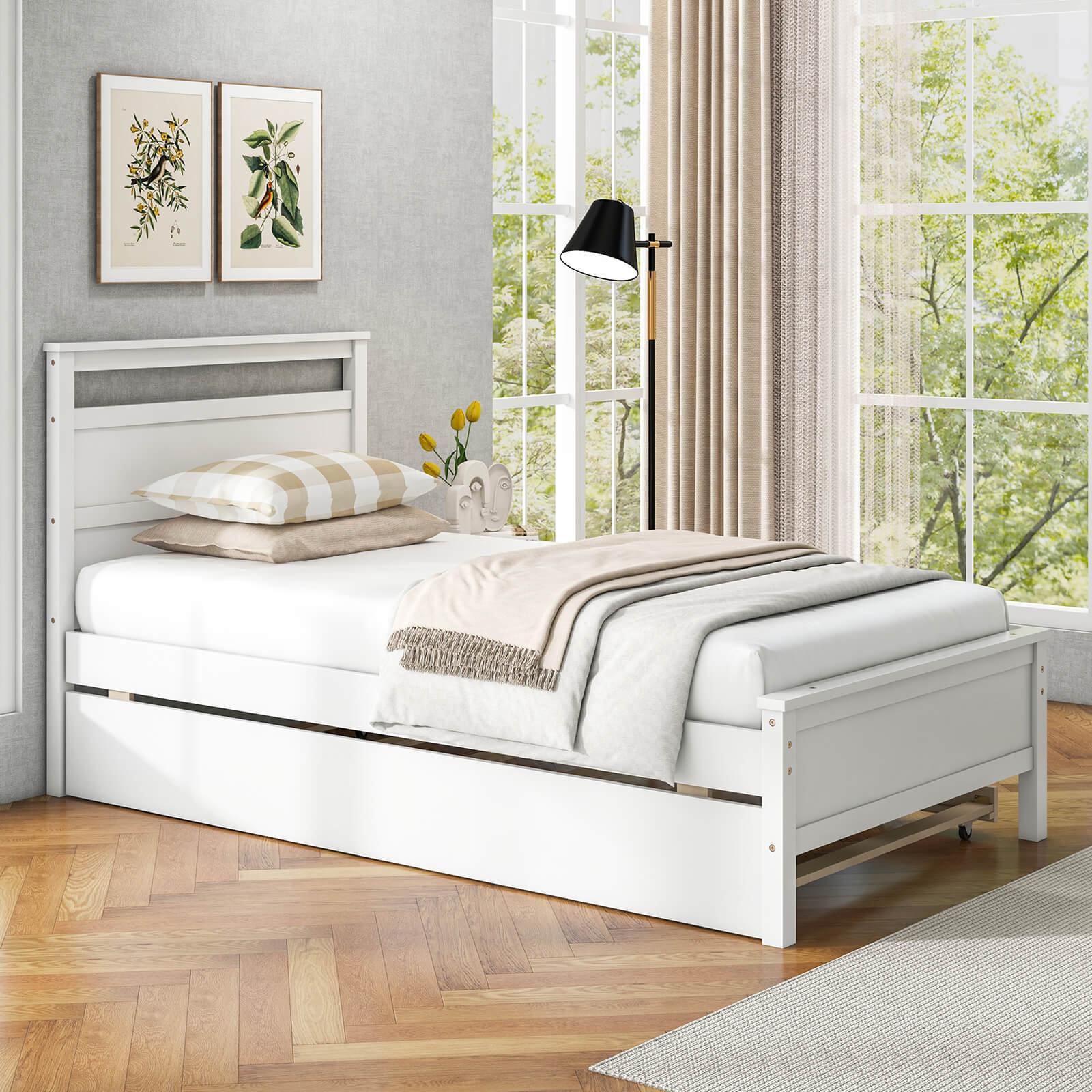 Lark Manor™ Lark Manor Twin Size Platform Bed With Trundle Pull-out ...