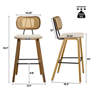 Latitude Run® Upholstered Rattan Counter & Bar Stool & Reviews | Wayfair