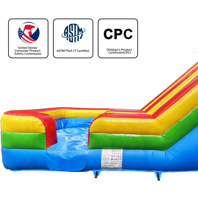 GOOSH 16' x 25' Summer Breeze Commercial Grade Water Slide with Splash ...