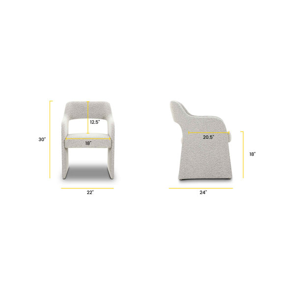 AllModern Limemann Polyester Blend Solid Back Arm Chair - Wayfair Canada