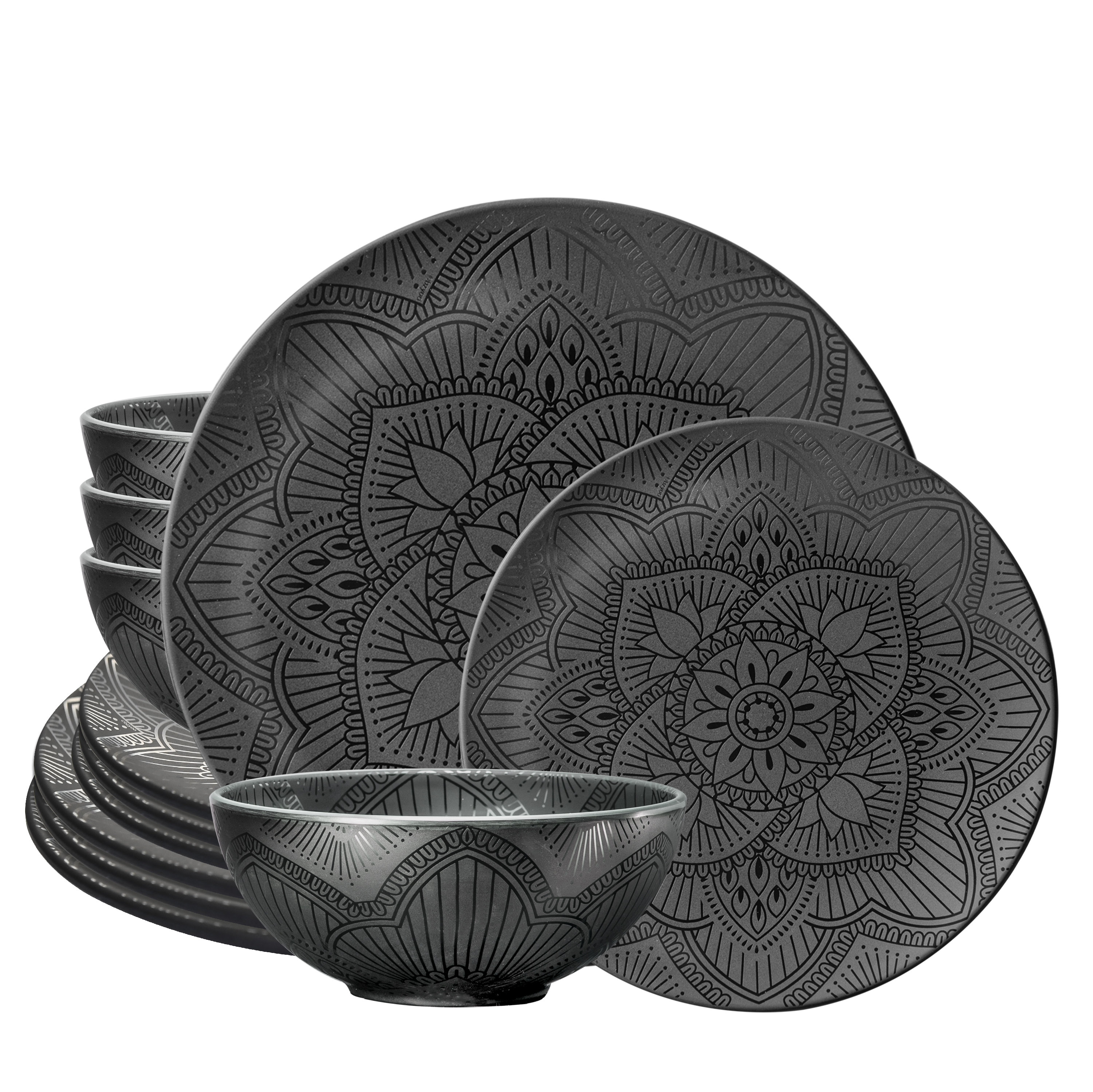 House of Hampton® Katheren 12 Piece Melamine Dinnerware Set - Service ...