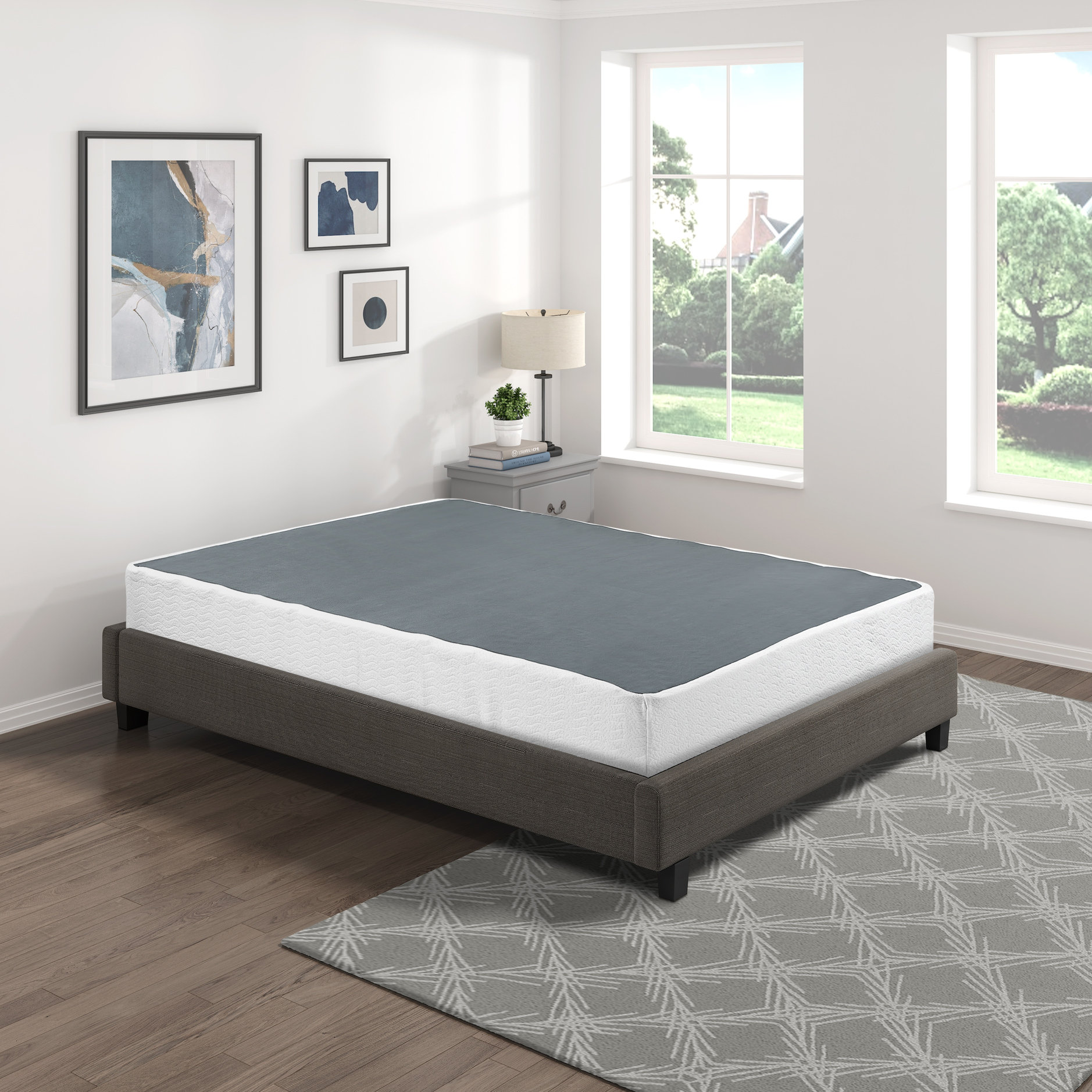 Alwyn Home Eastern King Mattress Foundation, Metal Construction ...