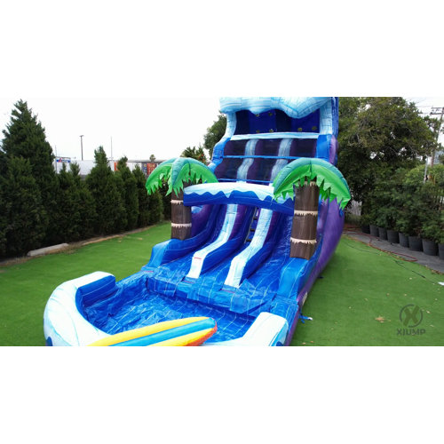XJUMP 17 ft Surf Beach Commercial Grade Water Slide (with Blower and ...