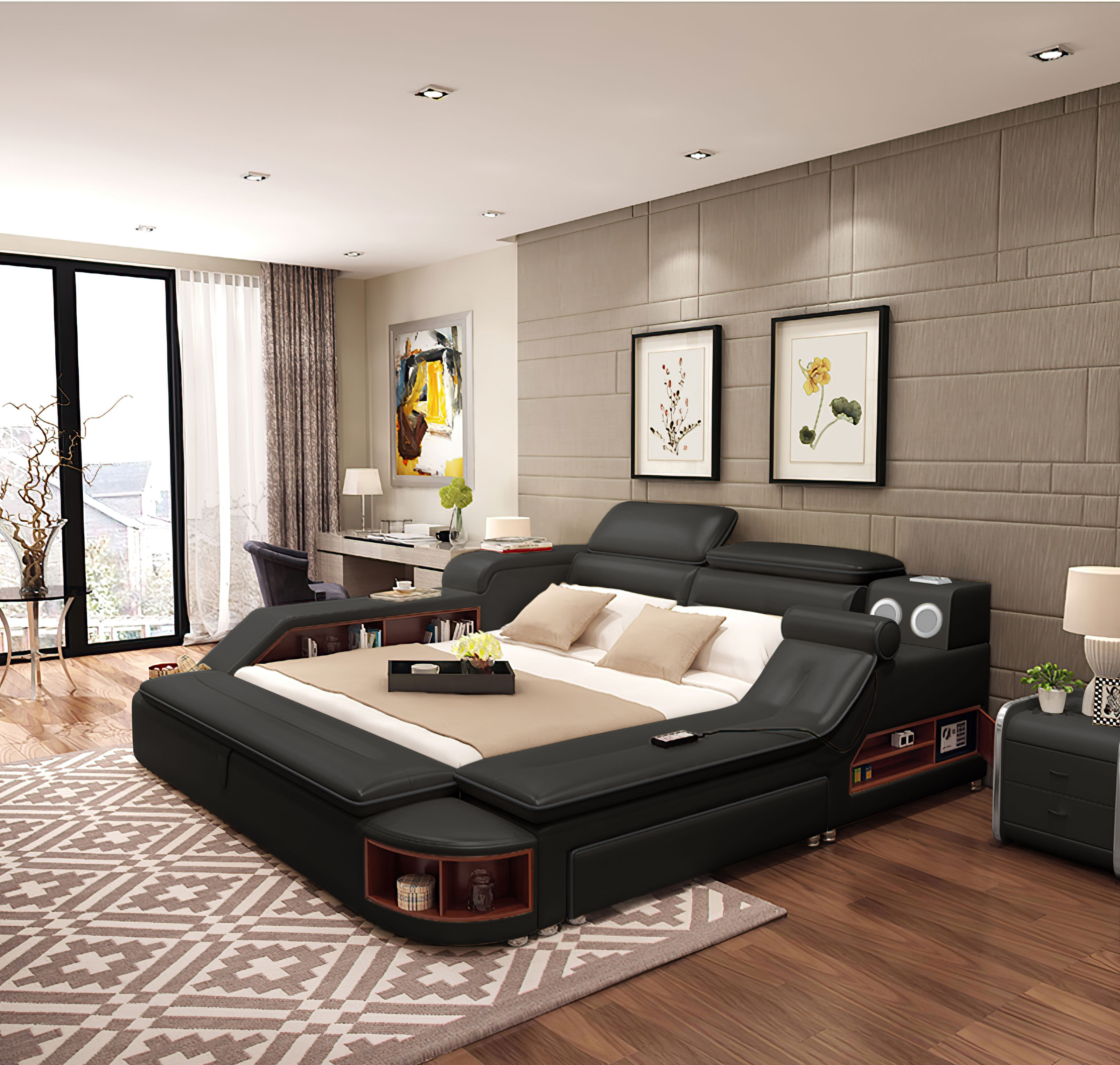 Wrought Studio™ Lorianna Tufted Upholstered Low Profile Storage ...