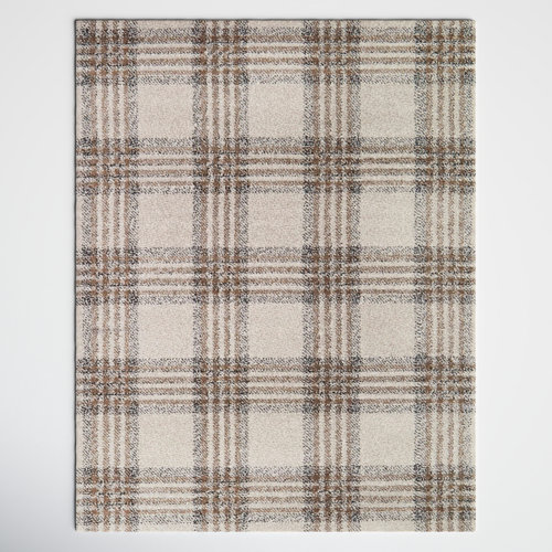 Birch Lane™ Kage Monte Brown/Gray/Black Classic Plaid Area Rug ...