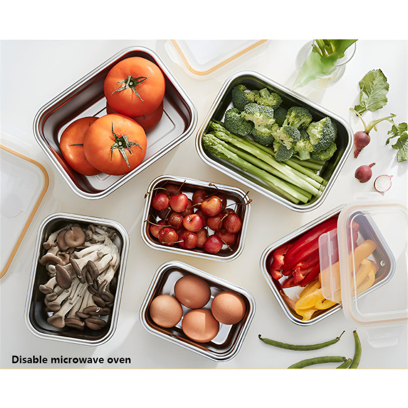 LIYONG Rectangle Stainless Steel Food Storage Container | Wayfair