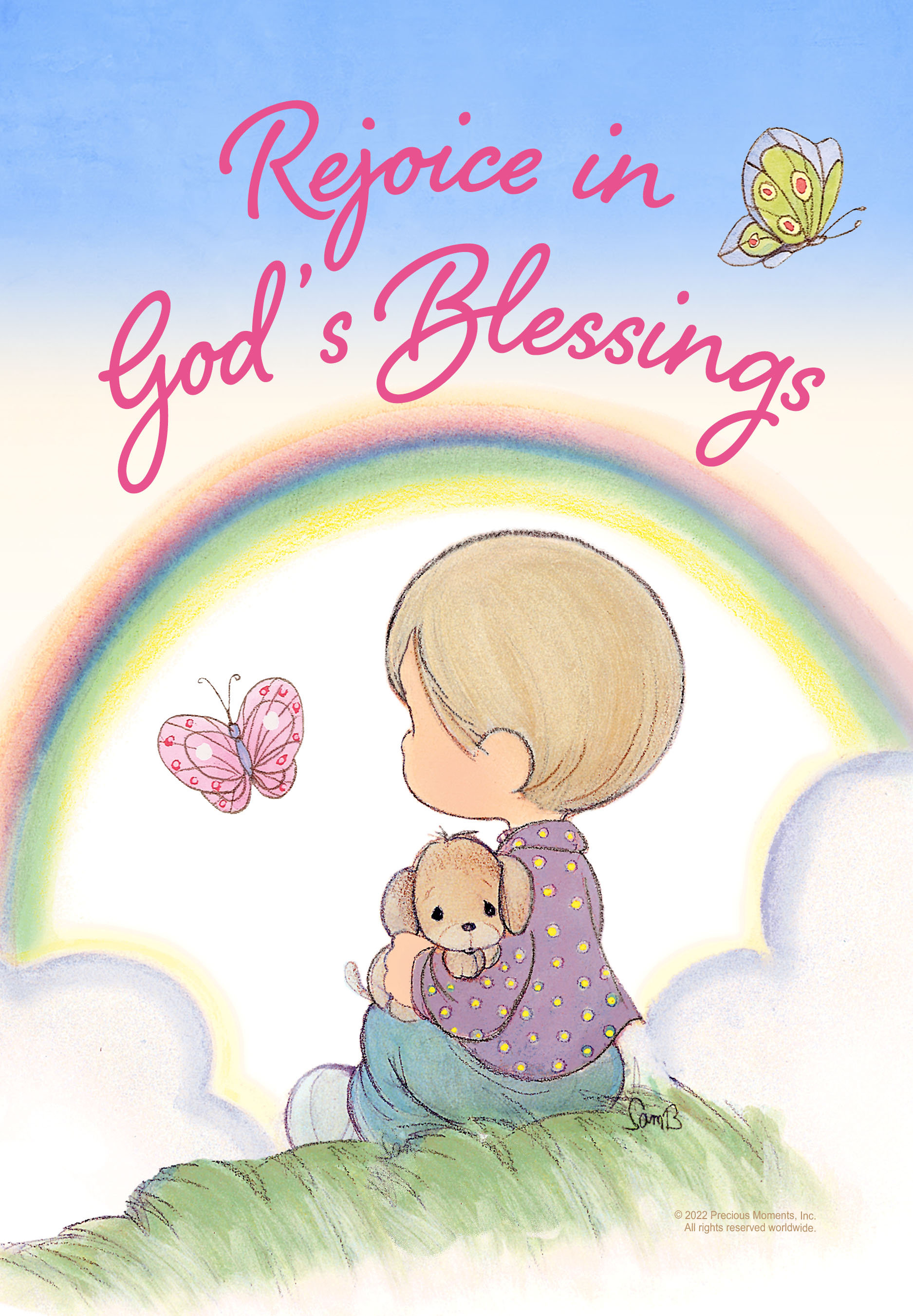 Trinx Precious Moments Rejoice in God s Blessings Garden Flag, 12.5" x ...