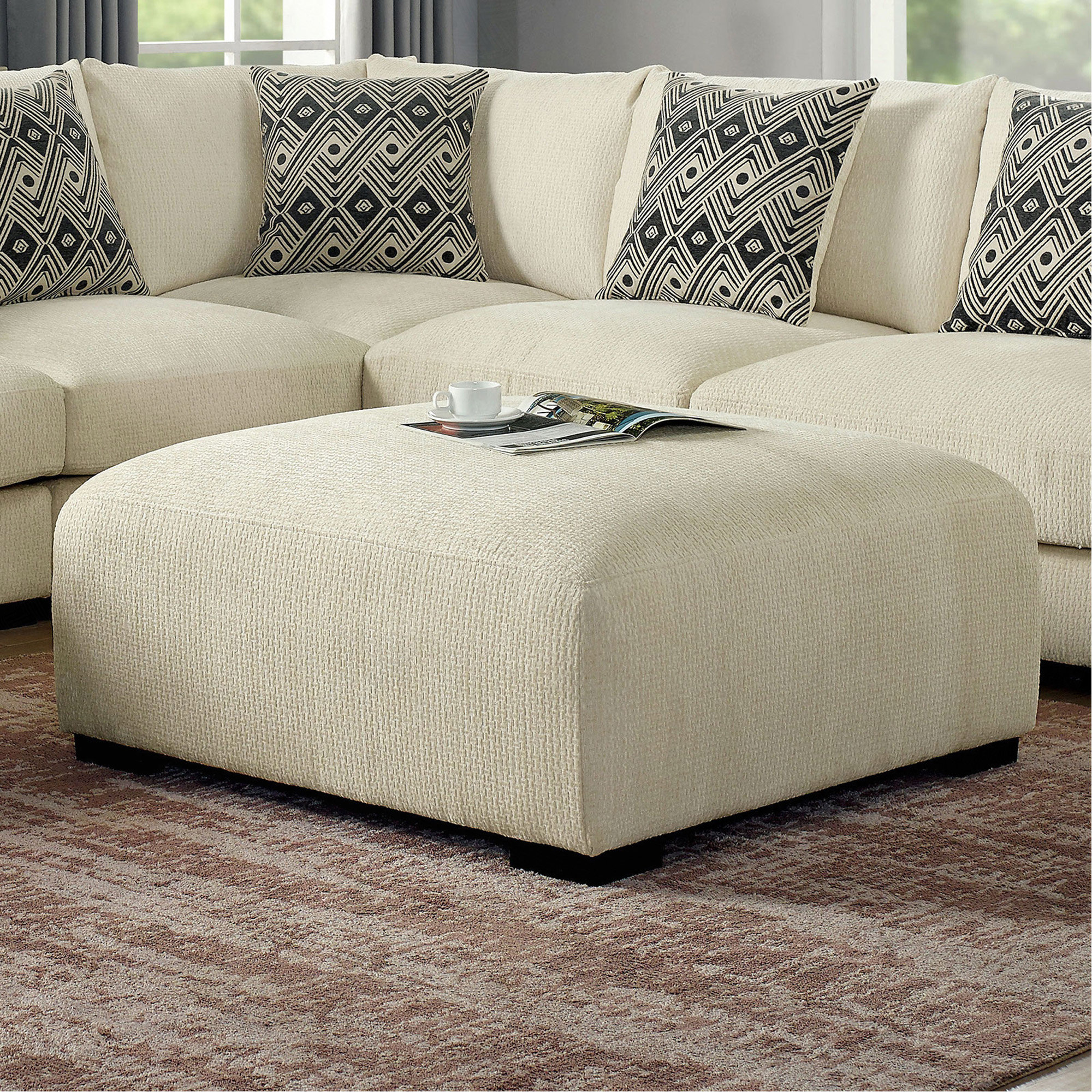 Corrigan Studio Contemporary Style Square Upholstery Huge Padded ...