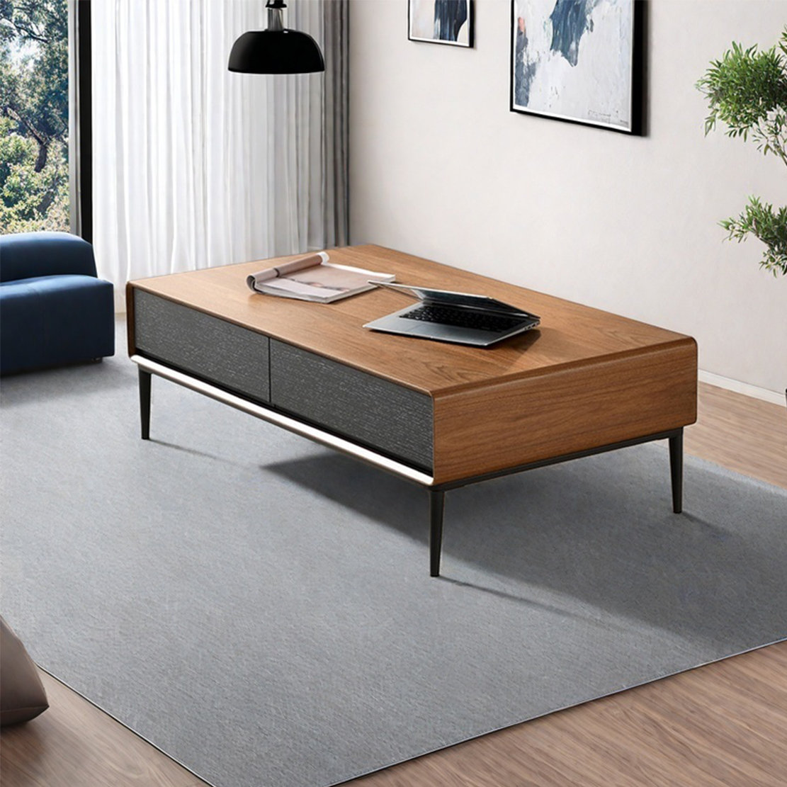 The Invincibles home Modern simple rectangular storage coffee table ...