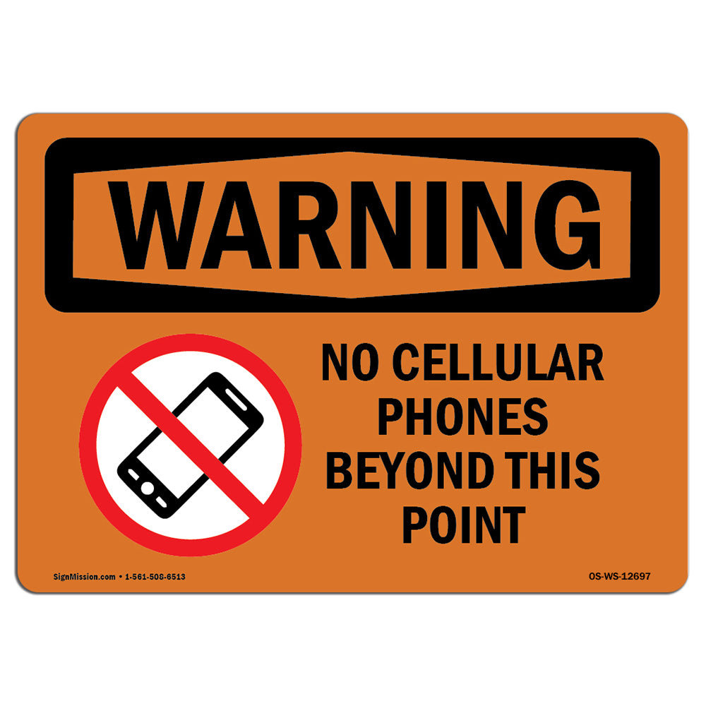 SignMission No Cellular Phones Beyond This Point Sign | Wayfair