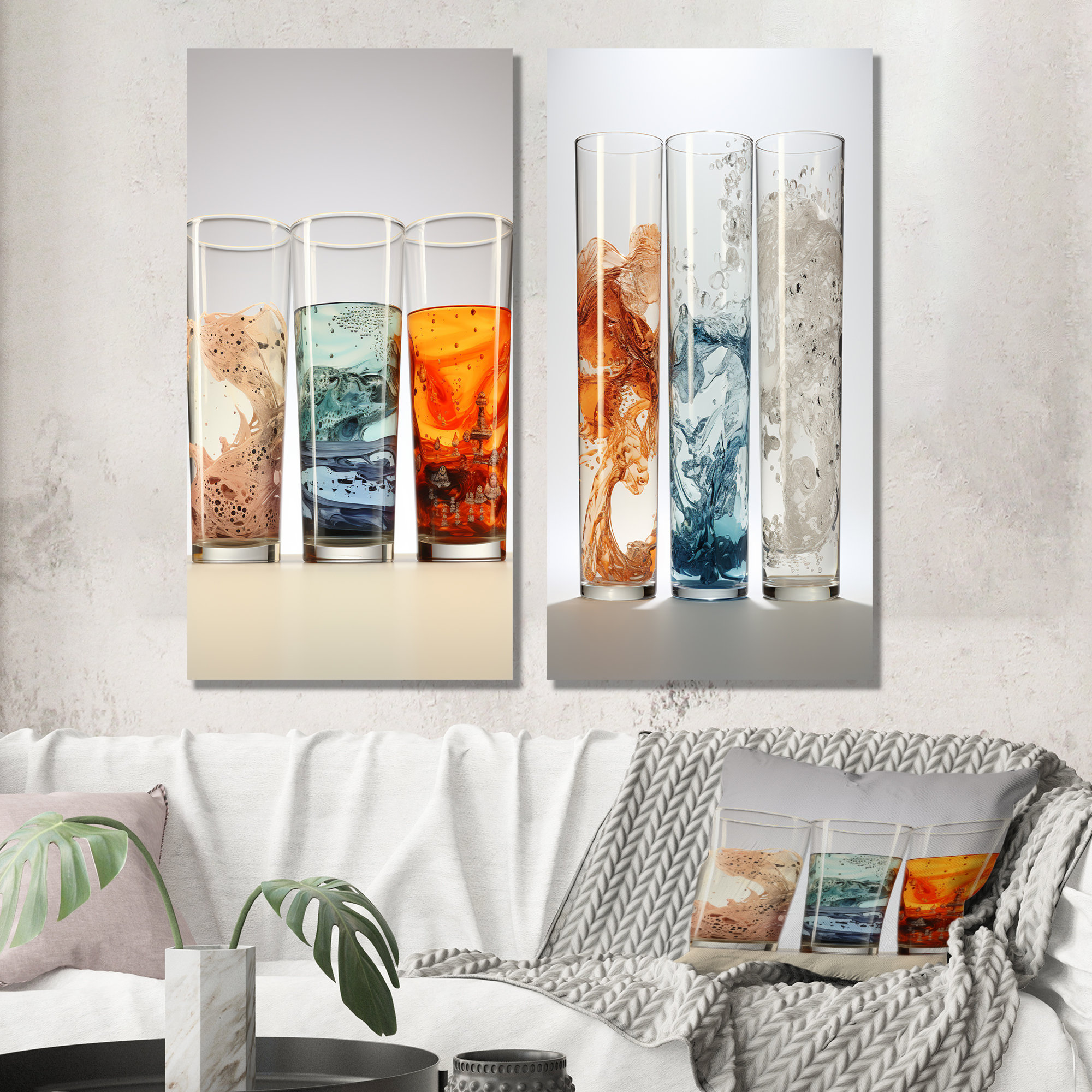 Ebern Designs Beaker Biographies - Drinkware Canvas Art Print Set Of 2 ...