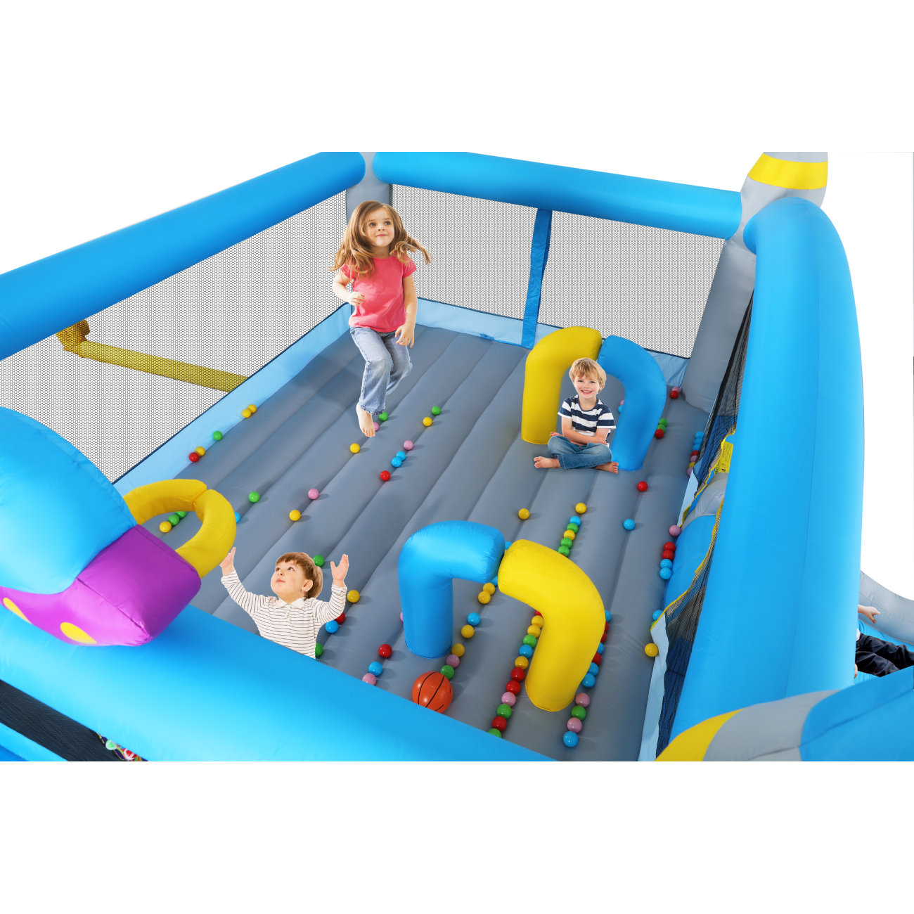 GZMWON Multifunctional Jump 'N Slide Inflatable Bouncer For Kids ...