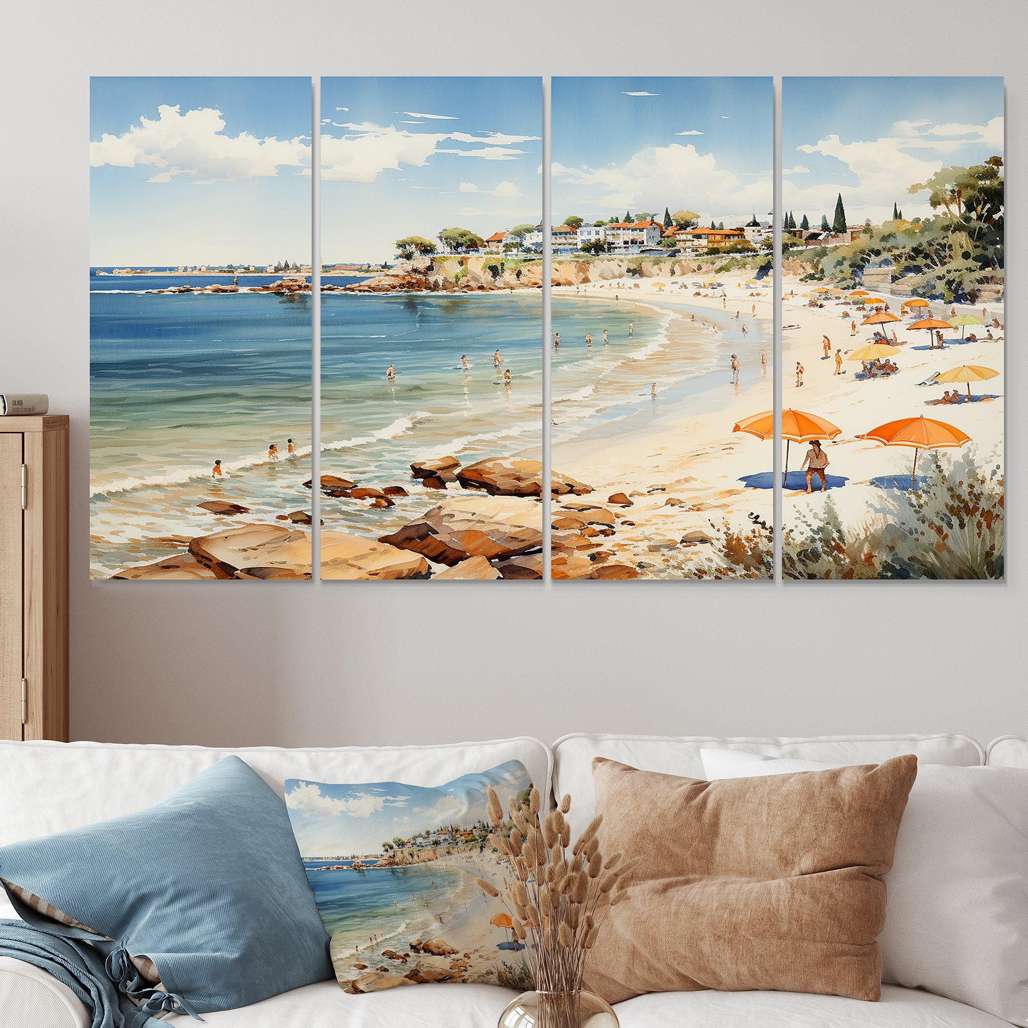 Beachcrest Home Vintage Beach Day Tranquilty III - Coastal Beach Sand 4 ...