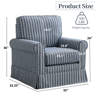 Red Barrel Studio® Eilzabeth 33" W Modern Soft Wide Upholstered Striped ...