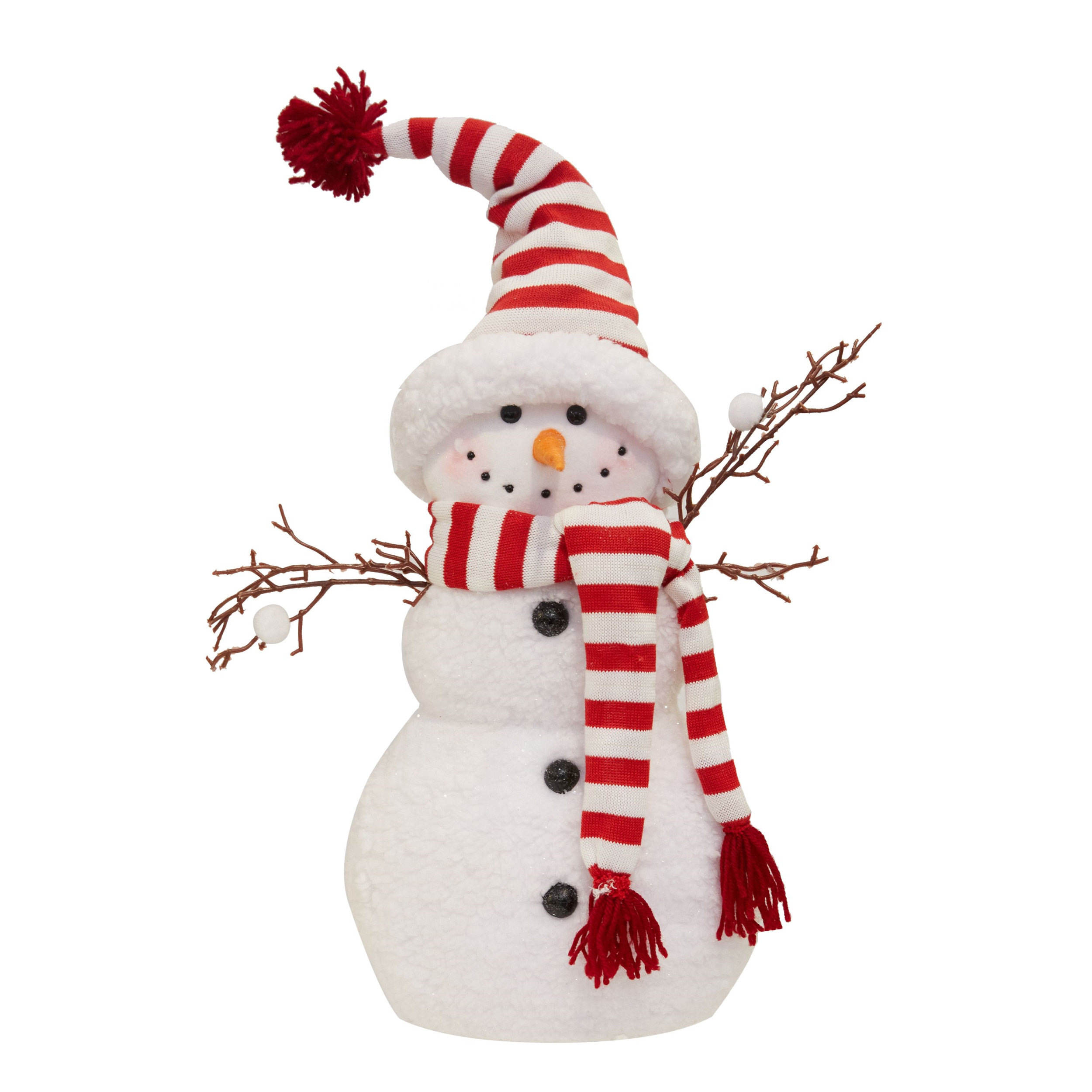Ophelia & Co. Large Christmas Snowman Figurine Indoor Fabric Polyfoam ...