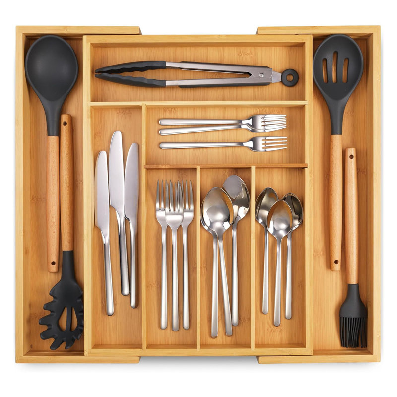Foundry Select Expandable Bamboo Drawer Organizer for Kitchen & Room ...