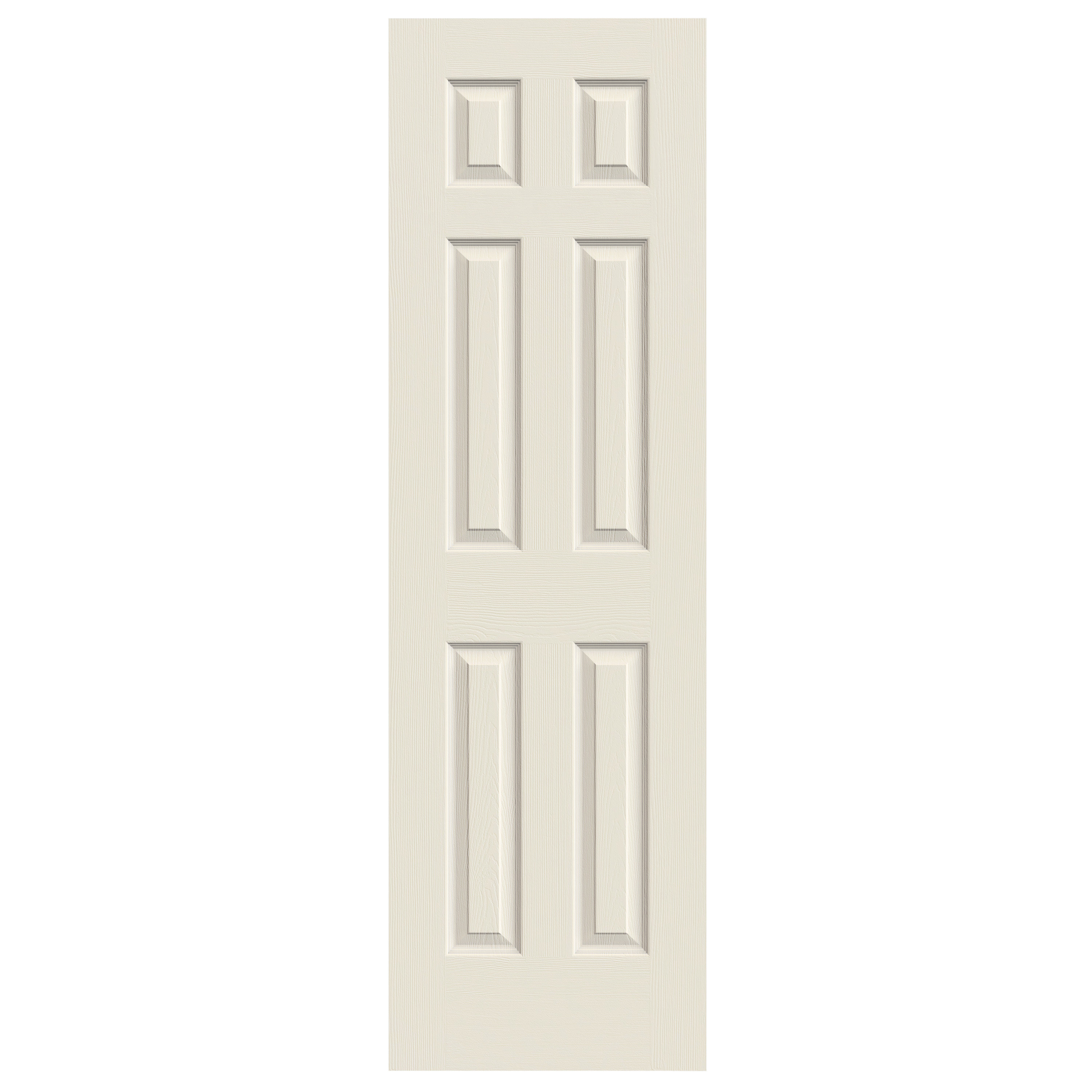 JELD-WEN Molded 6-Panel Textured Colonist Manufactured Wood Primed Slab ...