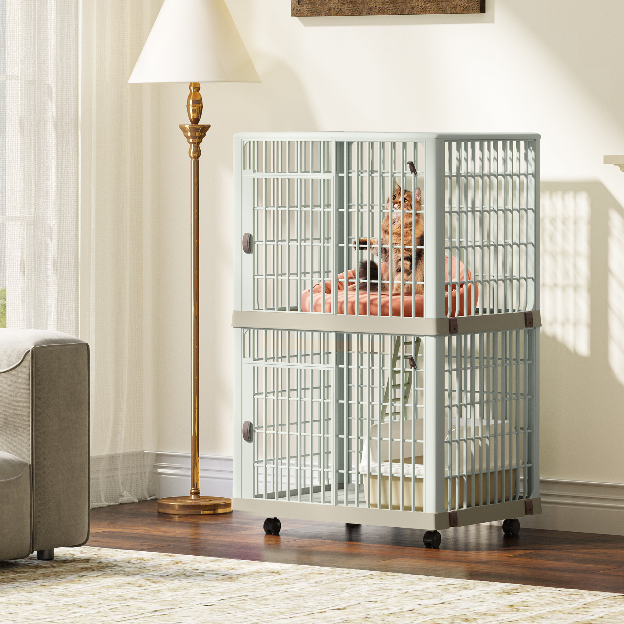 YITAHOME Cage pour chat 2 étages & Reviews - Wayfair Canada
