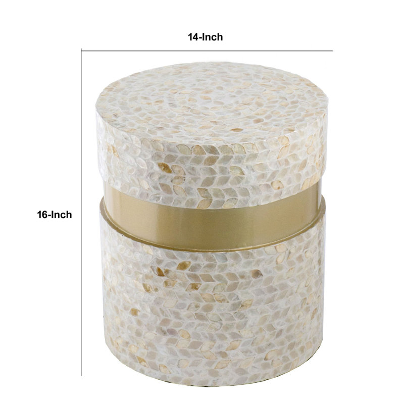 Ivy Bronx Adrita Drum End Table | Wayfair