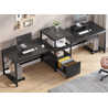 Inbox Zero Hansbury Reversible Desk with Built in Outlets & Reviews ...
