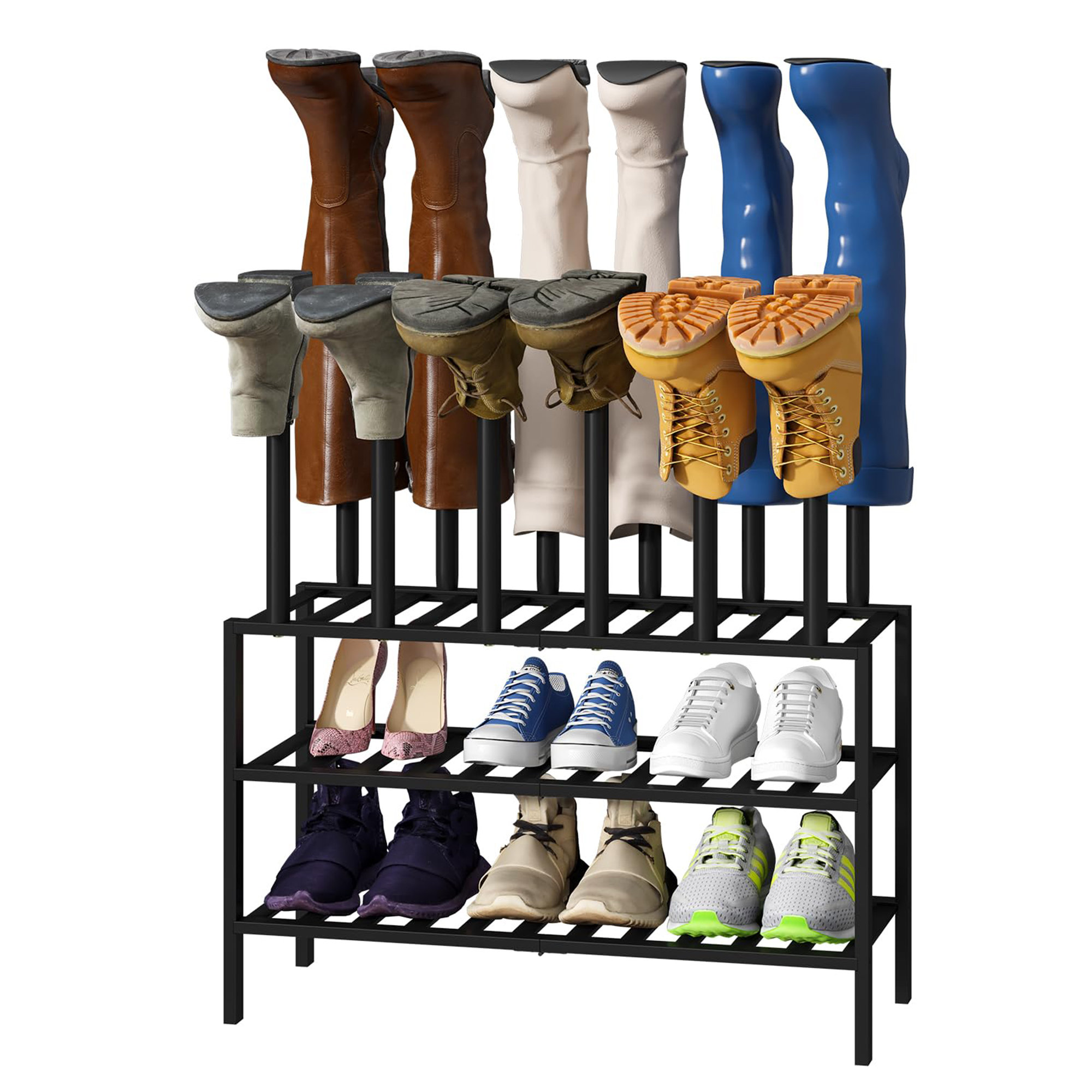 Ophelia & Co. Boot Rack Organizer Tall Boots with Shoe Rack for Closet ...