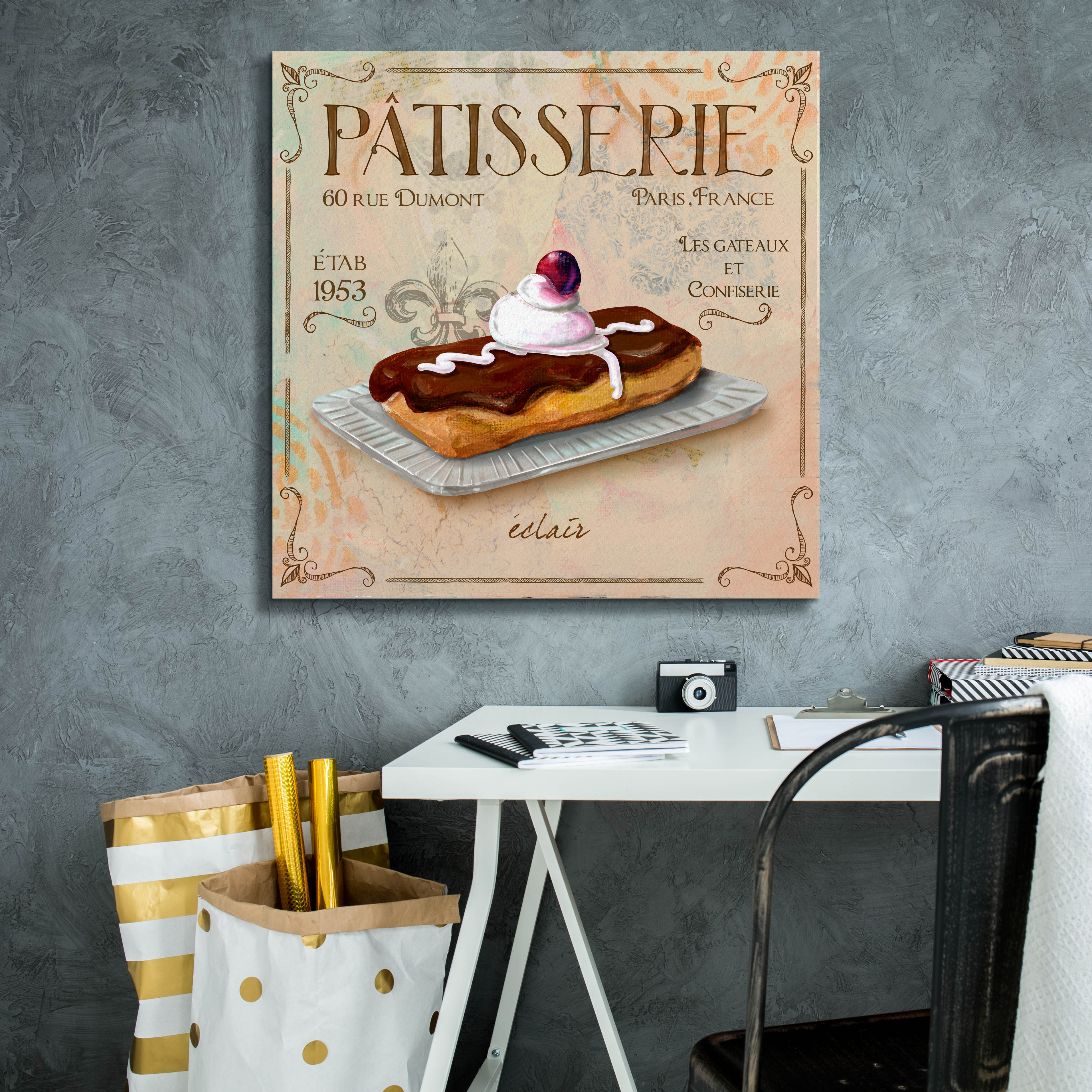 Dakota Fields Patisserie 3' by Fiona Stokes-Gilbert Canvas Wall Art ...
