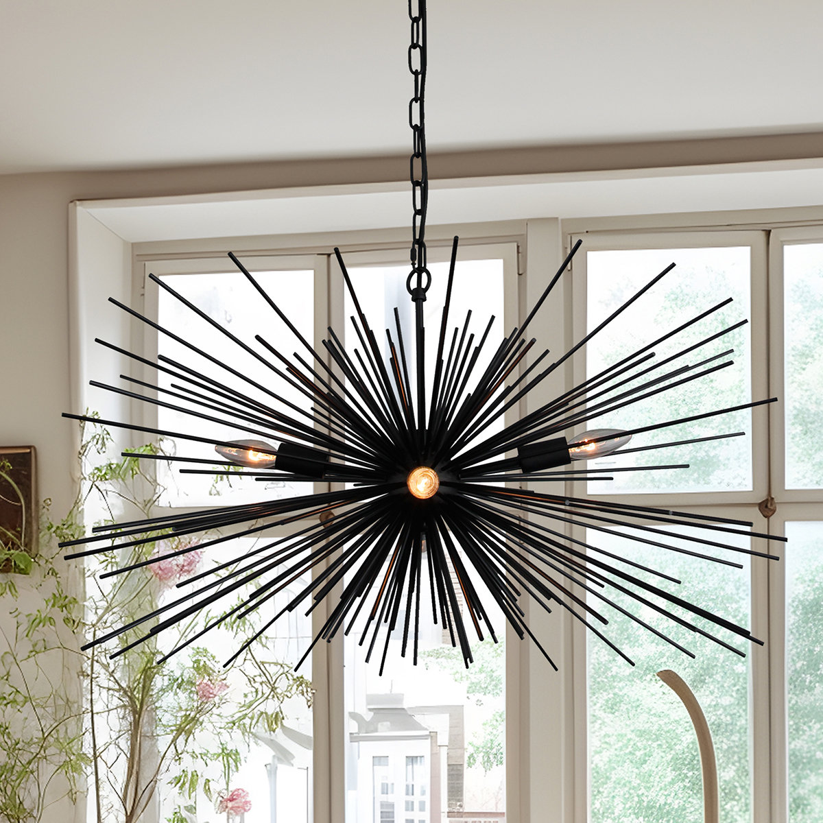 George Oliver Black Urchin Sputnik 4-Light Satetilite Firework ...