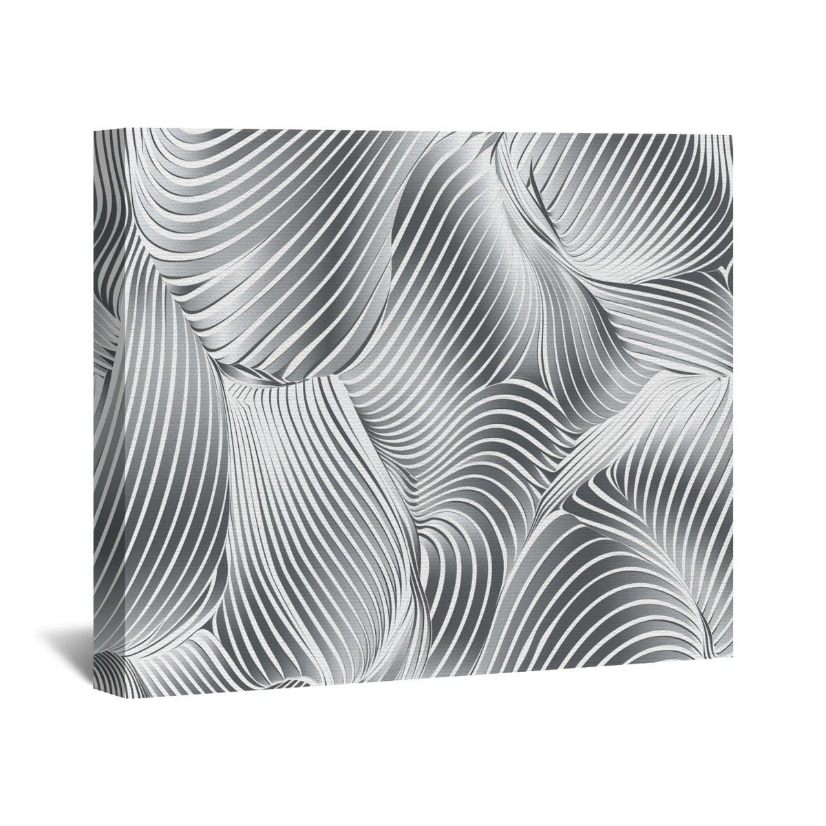 Ivy Bronx Swirling Lines Canvas Wrap - Cool Pattern Wall Decor | Wayfair