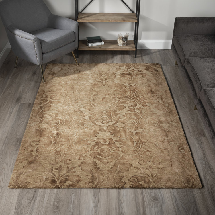 House of Hampton® Wool Damask Rug & Reviews | Wayfair