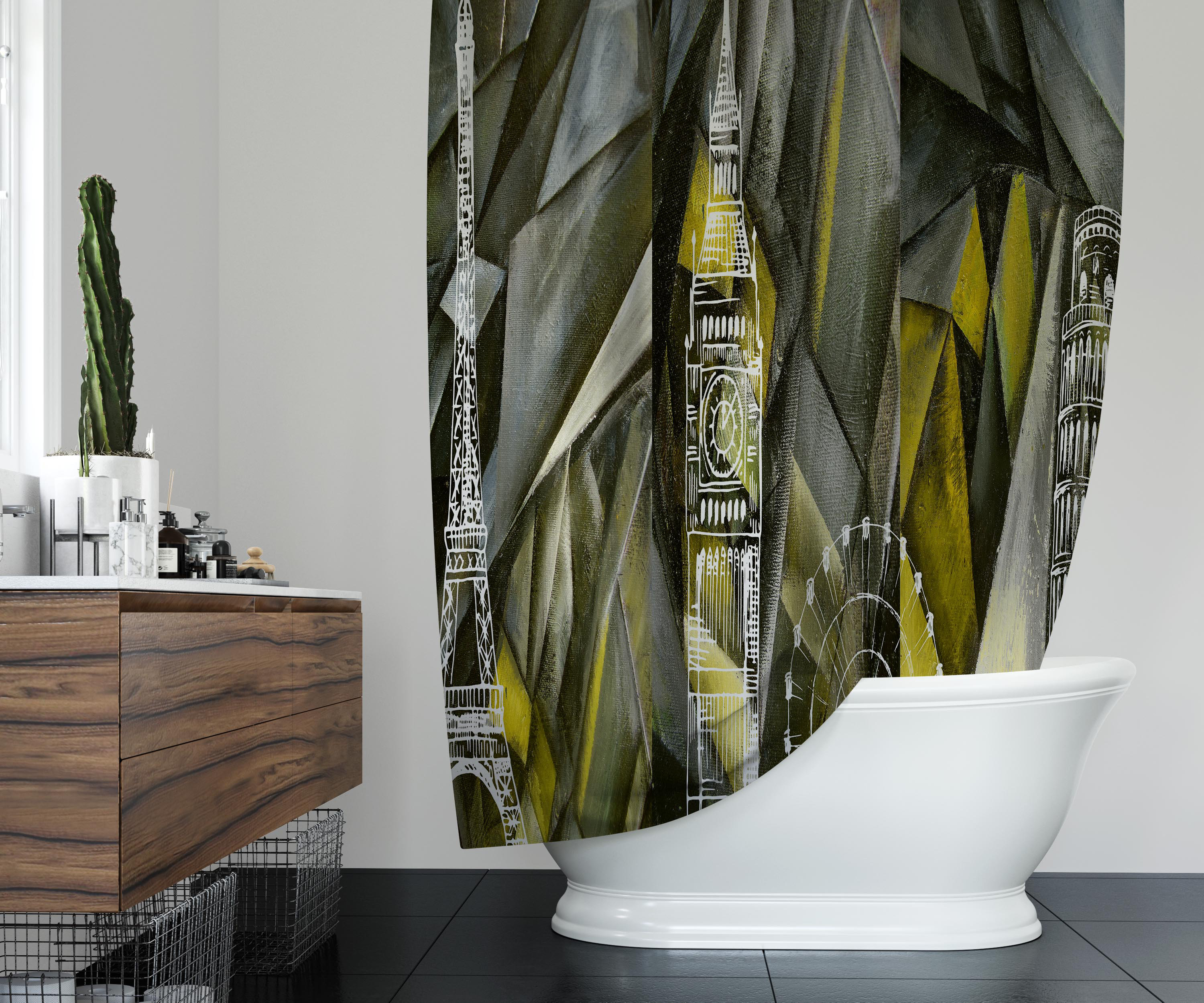 Ebern Designs Fletch Single Shower Curtain | Wayfair