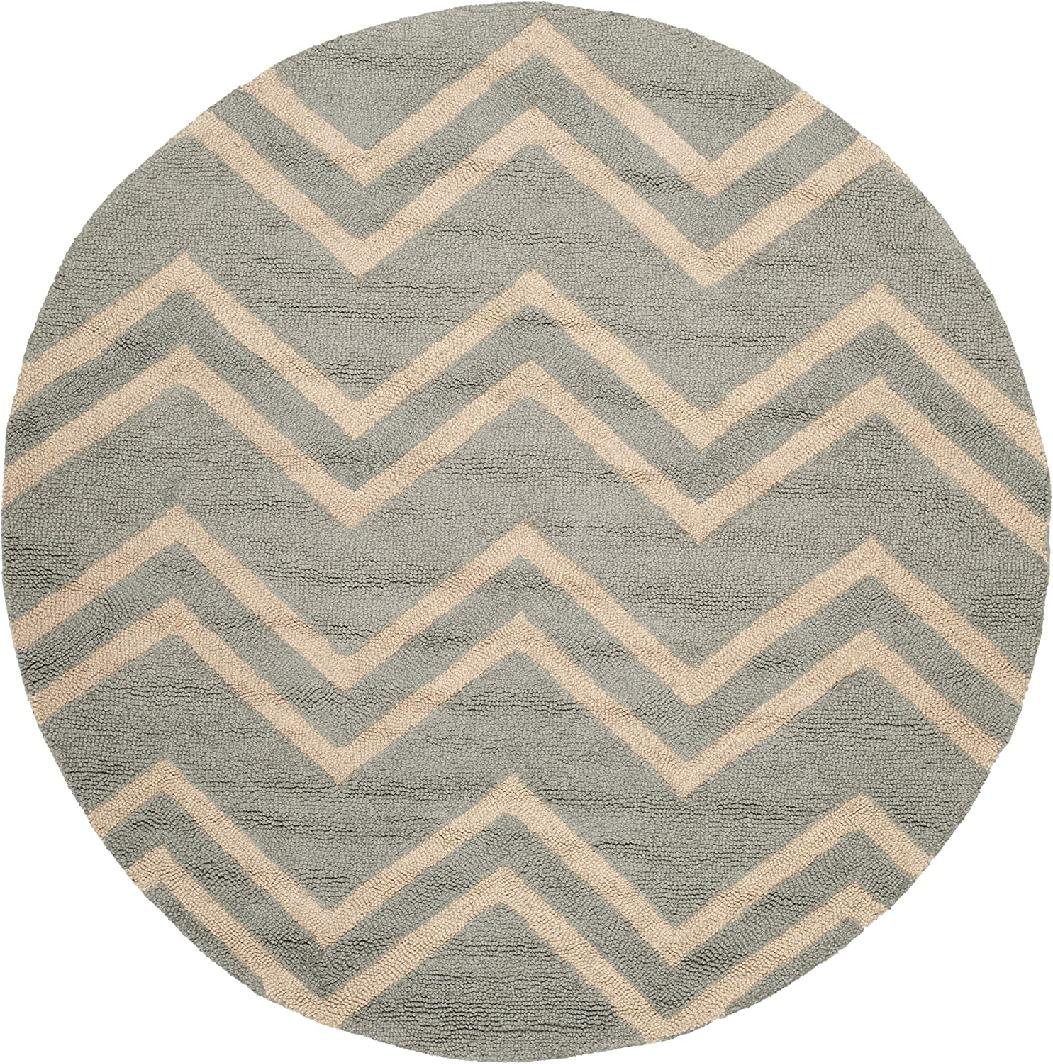 Latitude Run® Striped Hand Braided Wool Area Rug in Gray/Beige | Wayfair