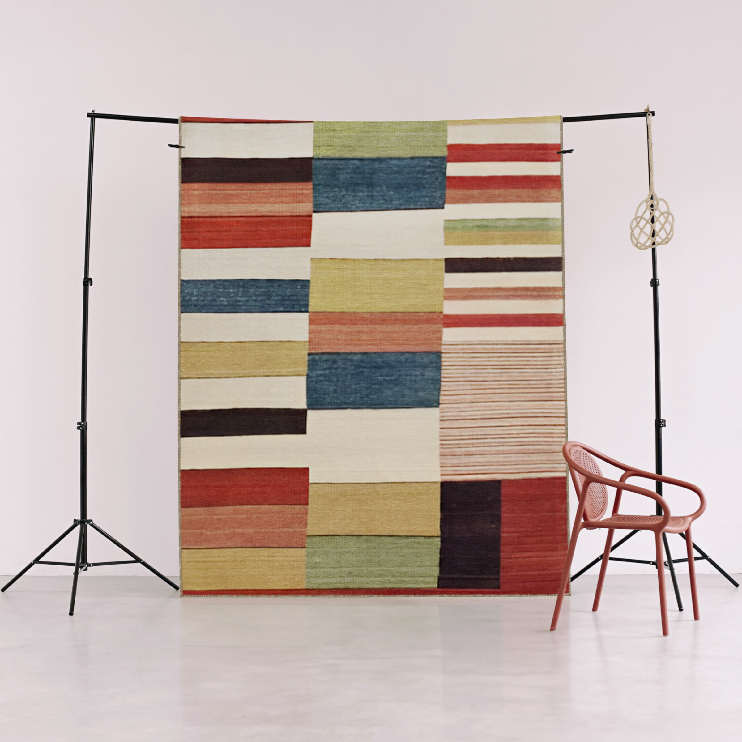 Latitude Run® Norma Digital Print Carpet Green Red Beige Color ...