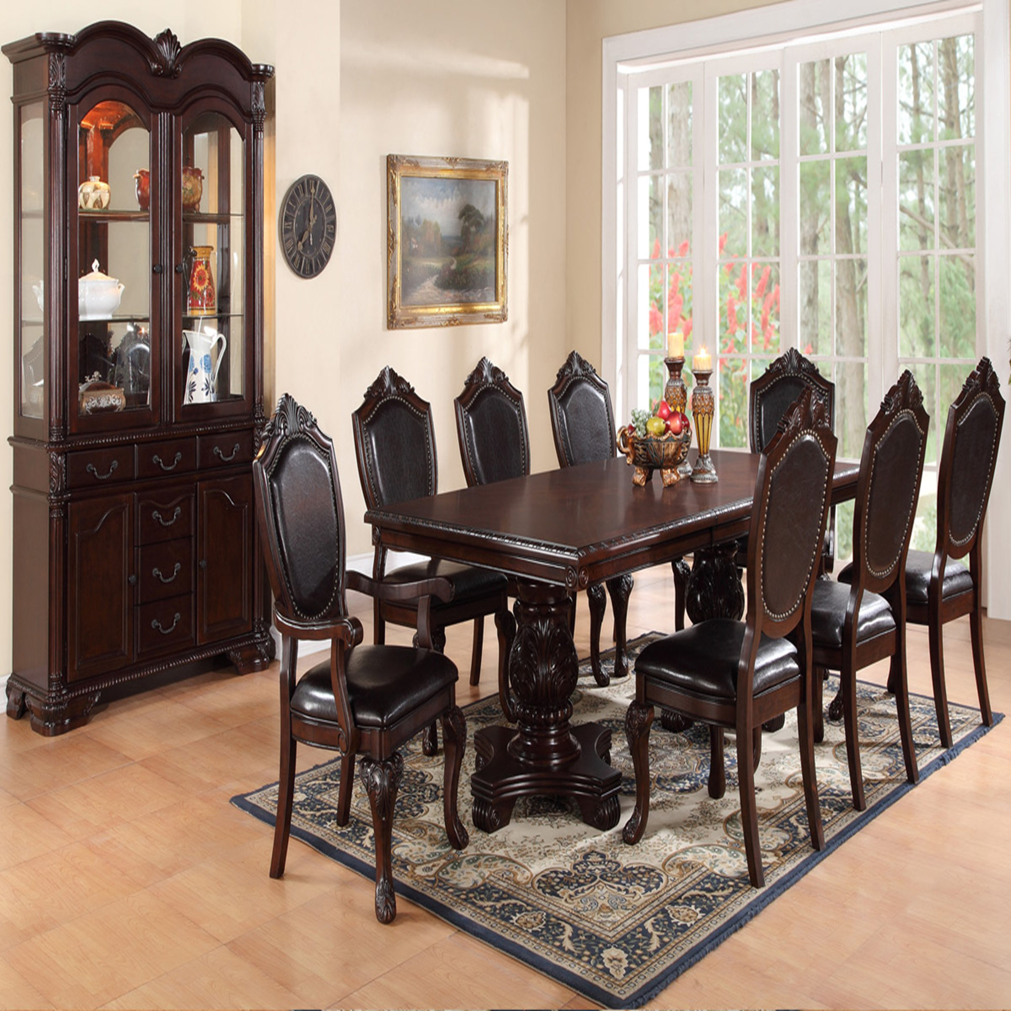 Bloomsbury Market Formal Dining Room Table w Leaf 2x Arm Chairs And 6x ...