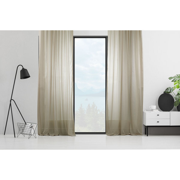 Noine Home Deco Polyester Sheer Curtain Panel Pair | Wayfair.co.uk
