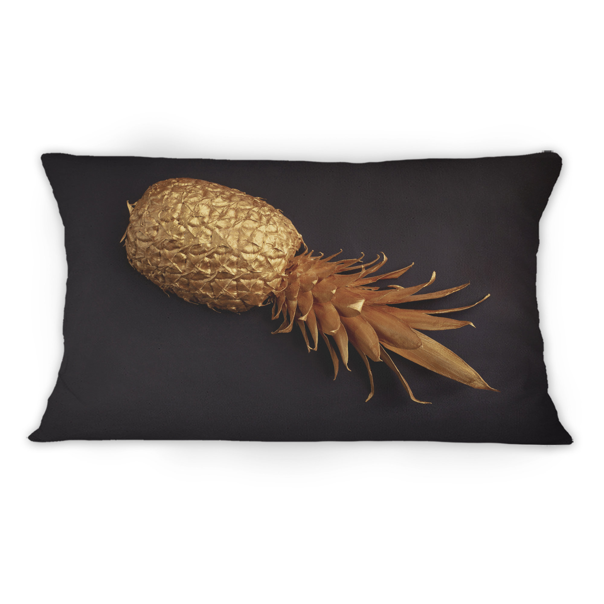 Design Art Gold Painted Tropical Fruits On Black II - Traditional ...