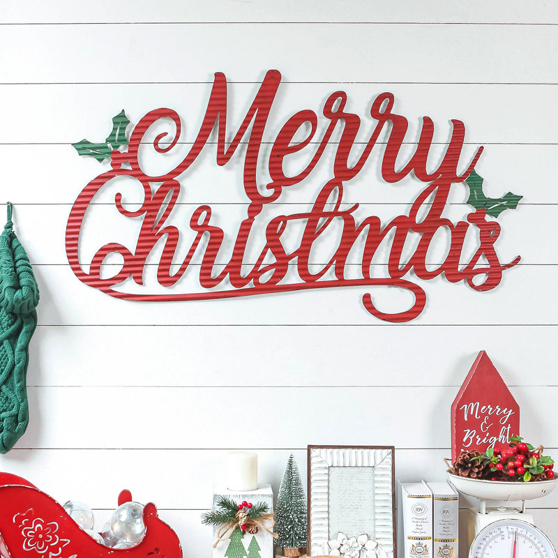 The Holiday Aisle® Merry Christmas Sign & Reviews | Wayfair