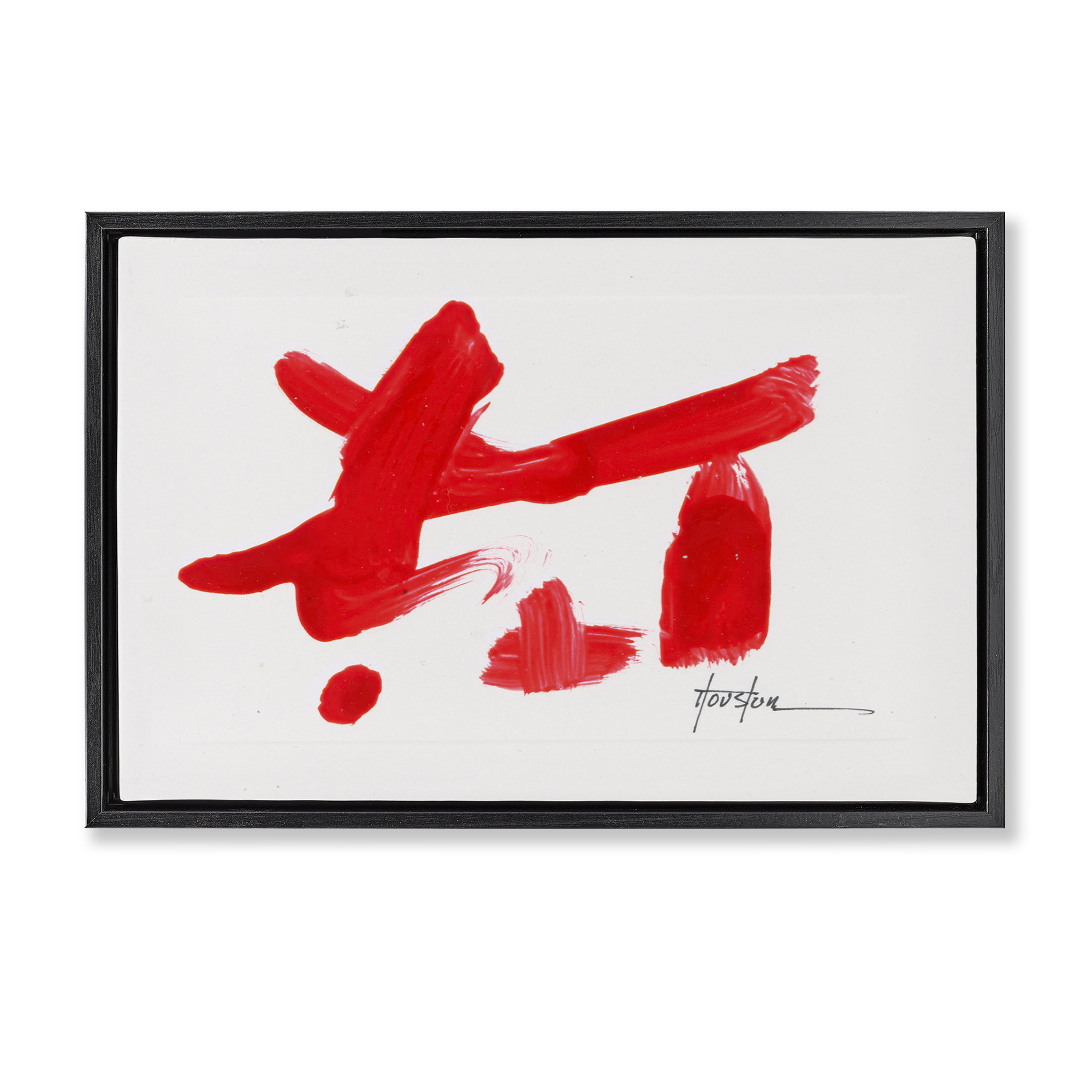 Latitude Run® Meaningful Brushed Symbol Framed Floater Canvas by Daniel ...