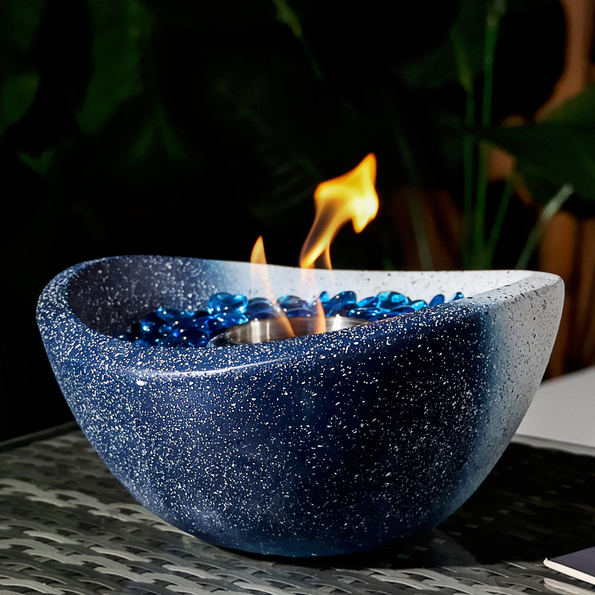 Brayden Studio® Tabletop Fire Pit With Mixed Color, Outdoor & Indoor ...