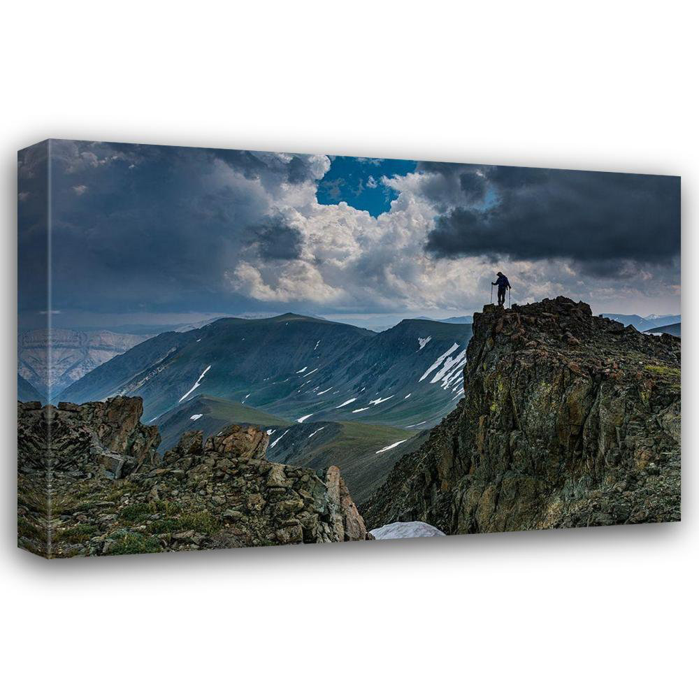 Millwood Pines Garber, Howie Male climber on ridge, Absaroka Mountains ...