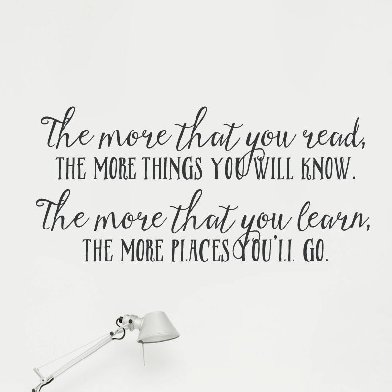 Wallums Wall Decor The More You Read The More You Know Wall Decal ...