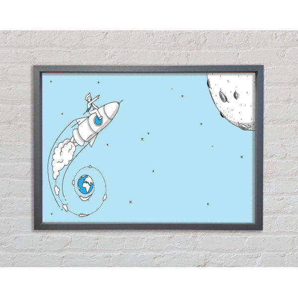 Isabelle & Max Rocket Ship To The Moon Space - Single Picture Frame ...